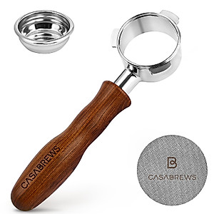 CASABREWS Professional Espresso Maker Cappuccino Machine with Steam Milk Frother & 51mm Bottomless Portafilter with Filter Basket and Puck Screen