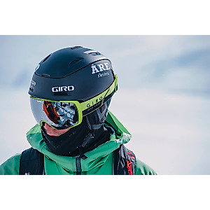 Giro Contact Ski Goggles - Snowboard Goggles for Men & Women - Black Wordmark Strap with Vivid Ember/Vivid Infrared Lenses