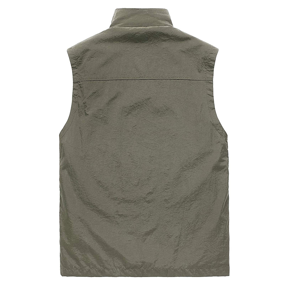 Flygo Mens Summer Outdoor Lightweight Travel Work Fishing Hiking Vest Jacket (XX-Large, 02 Khaki)