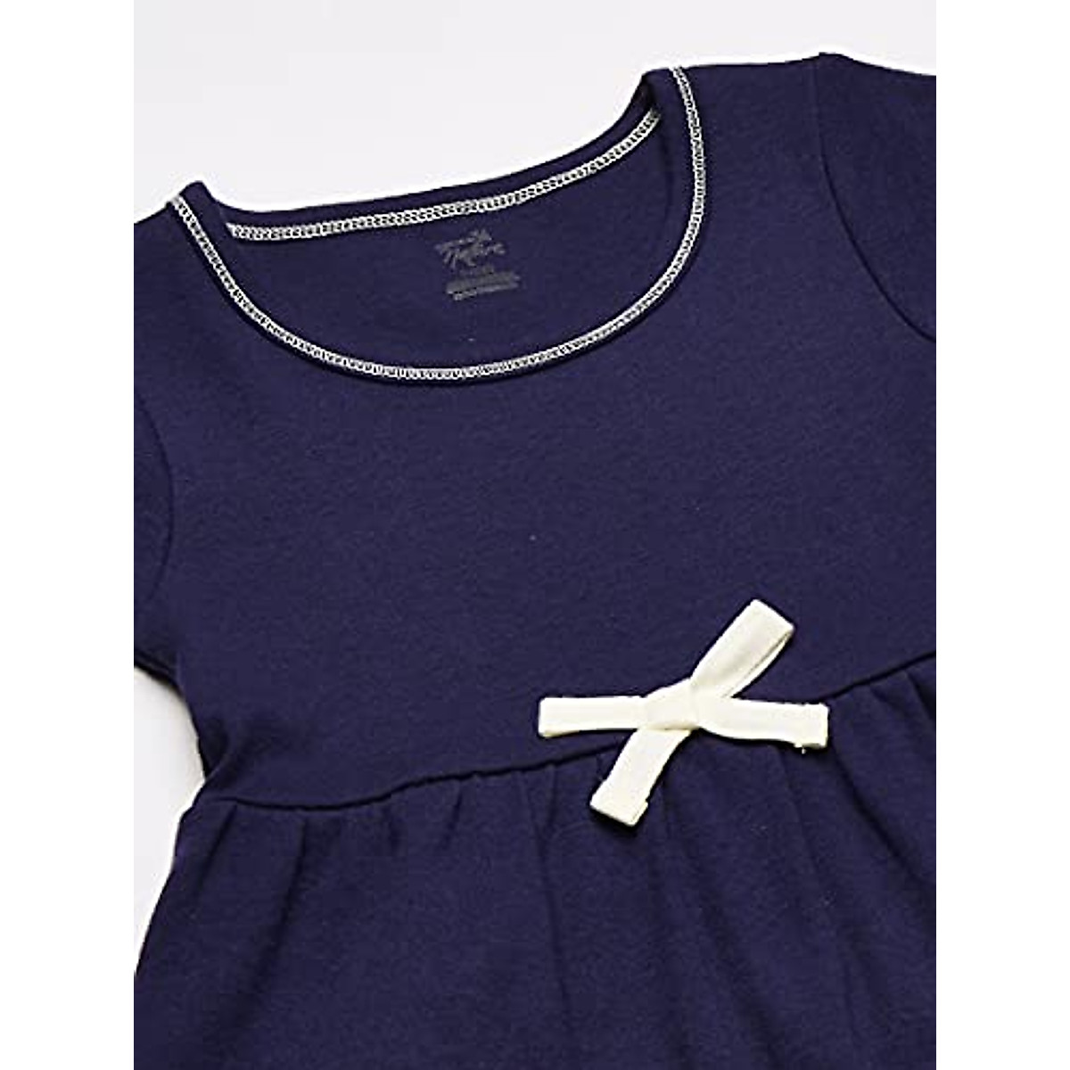 Touched by Nature baby girls Organic Cotton Short-sleeve and Long-sleeve Dresses Playwear Dress, Toddler Lemons Short Sleeve, 2T US