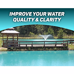 Crystal Blue Ocean Blue Pond Dye - 1 Gallon - Aqua Blue Color Treats up to 1 Acre - Clean, Clear & Aqua Blue Water - Environmentally Friendly Pond Dye