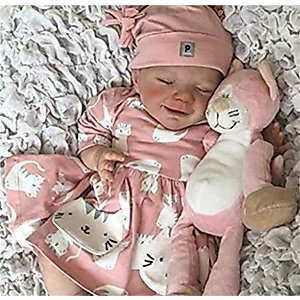 Fa Rich Reborn Baby Dolls - 18 inches Realistic Newborn Sleeping Girl Dolls Baby for Girls, Lifelike Soft Full Body Vinyl Silicone