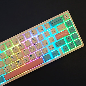 TOkey PBT keycap Cherry Profile 142 Key Dye Sublimation ANSI Layout Keycap for Mechanical Gaming Keyboard Cherry MX Switch (Milk Cover)