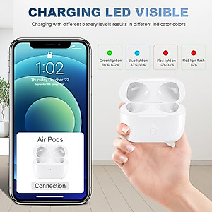 Wireless Charging Case Compatible with AirPods 3rd Generation Charging Case Replacement Charger Case Cover for Air Pods 3 Gen with Bluetooth Pairing Sync Button Quick-Pairing Button (No Earbuds)