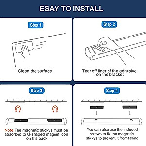 Under Cabinet Lights Motion Sensor: 90-LED Closet Lights Under Counter Lights for Kitchen 2500mAh 3 Color Dimmable USB Rechargeable Wireless Magnetic Lights for bedroom Hallway Stairway 11.8 inch 2Pcs