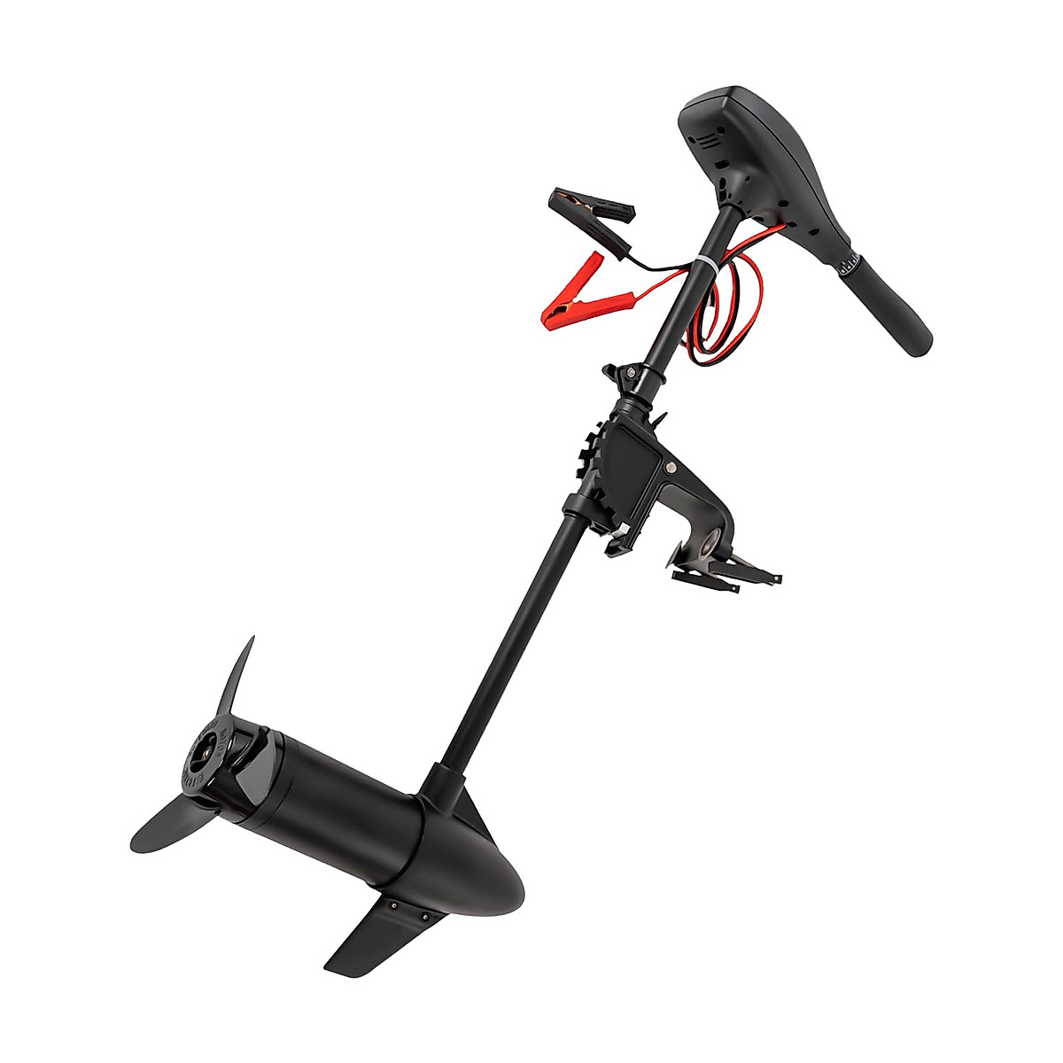 58LB Thrust Transom Mounted Saltwater Electric Trolling Motor, Outboard Boat Engine with Power Propeller for Heavy Duty Inflatable Fishing Boats