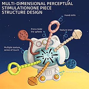 XunLexing Montessori Toys for Toddlers 18 Months Baby Sensory Toys Portable Pull String Activity Toys Sensory Toys for Toddlers Travel Activities Toys for Baby Girl Boy Gifts