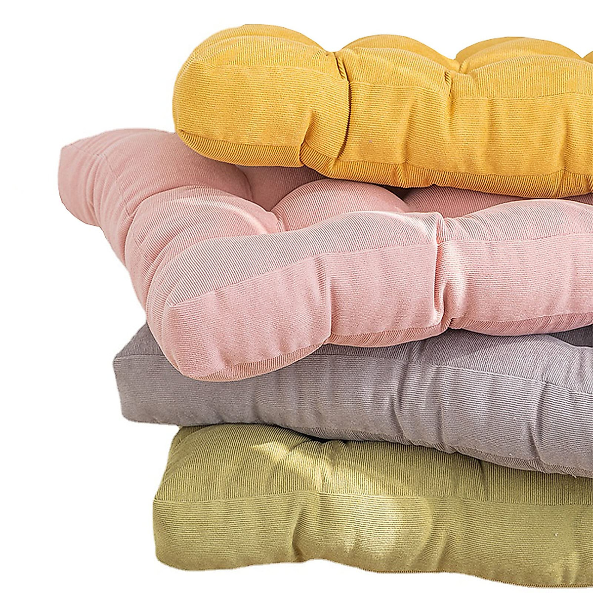 WJXBoos Chair Pads Dining Chair Cushion with Ties,Soft Thick Seat Pads Tatami Cushion Futons Pillow for Office,Home or Car Sitting (Blue1,24"*24"*4")