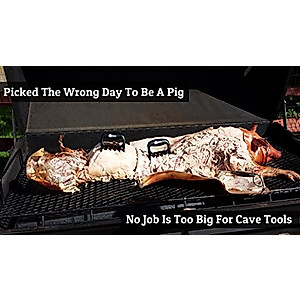 Cave Tools Meat Claws for Shredding Pulled Pork, Chicken, Turkey, and Beef- Handling & Carving Food - Barbecue Grill Accessories for Smoker, or Slow Cooker - Gun Metal