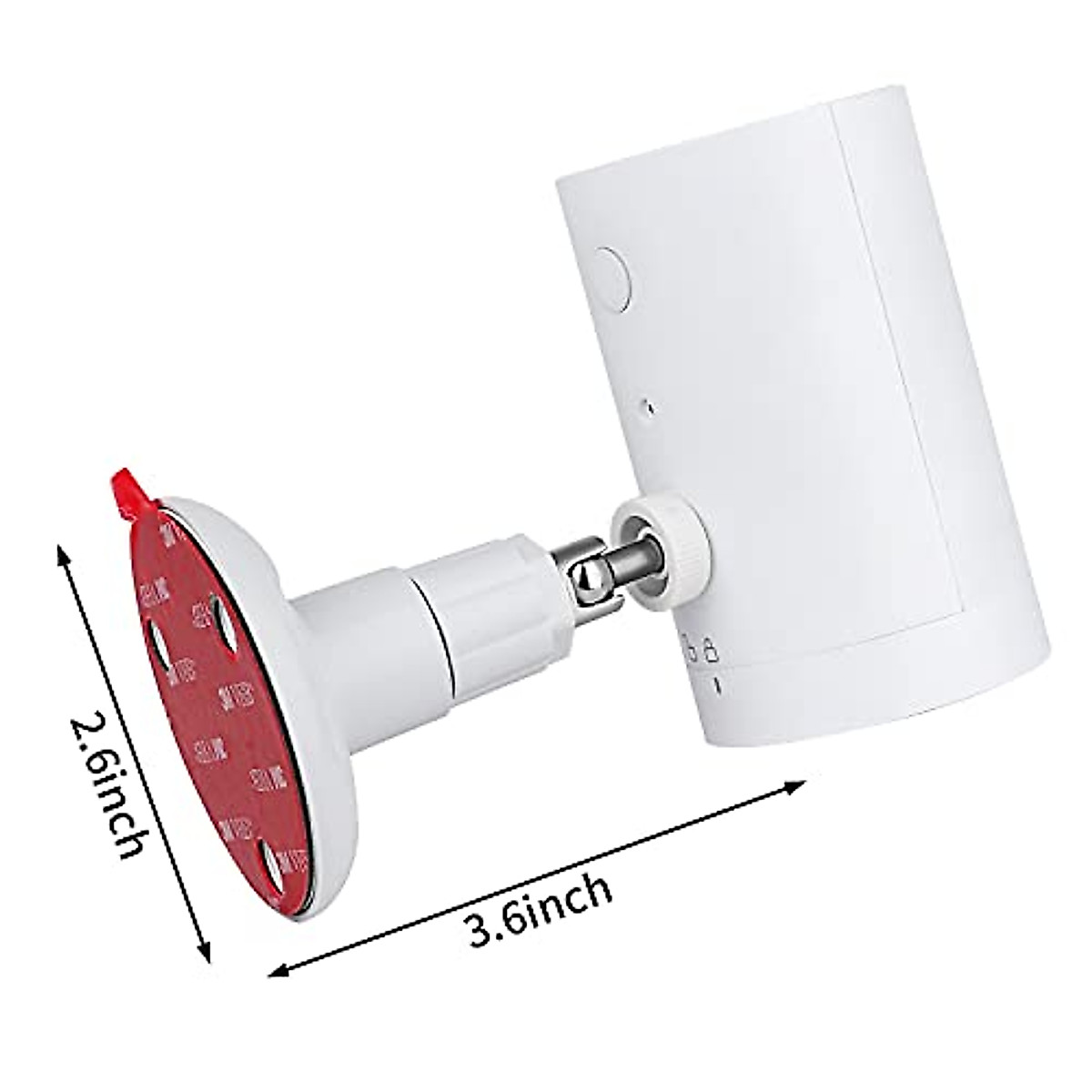 2Pack Adhesive Wall Mount for Ring Stick Up Cam & Ring Indoor Cam, 360 Degree Adjustable Screwless Bracket for Your Ring Surveillance Camera, 2 Ways Installation Without Drilling