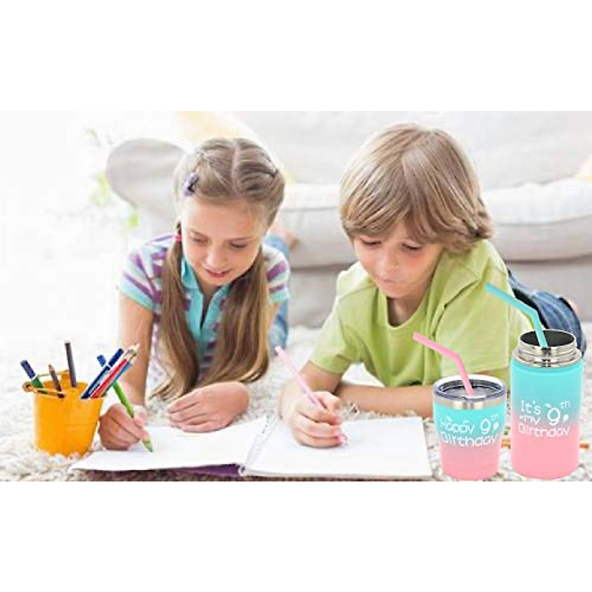 VeryMerryMakering 9th Birthday Gifts, 9th Bday Gifts, 9th Birthday Water Bottle, 9 Birthday Ideas, Birthday Gift for 9 Year Old, Kids 9 Yrs Old Gifts, Happy 9th Birthday, Its My 9th Birthday