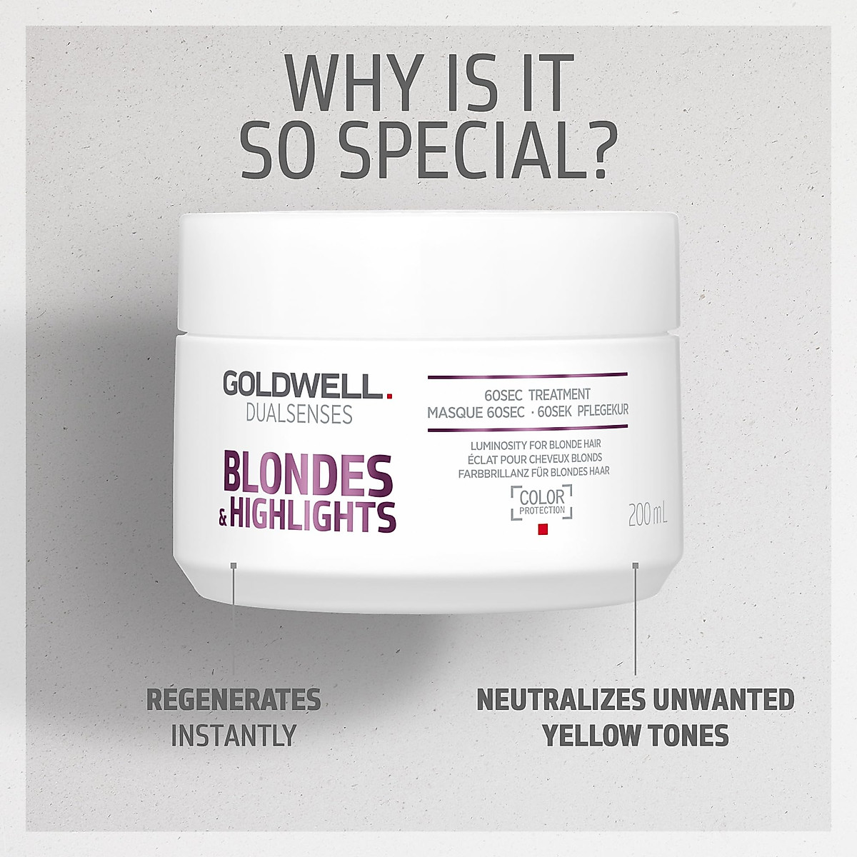 Goldwell Dualsenses Blondes & Highlights Anti-Yellow 60sec Treatment 6.8oz, 200mL