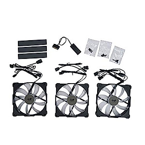 InWin Jupiter AJ140 Addressable RGB Triple Fan Kit 140mm High Performance Cooling Computer Case Fan Cooling with Control (AJ140-3PK)