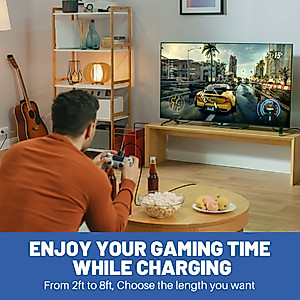 Short Mini USB Cable 2 Feet (3 Pack), Camera USB Cable, USB 2.0 Type A to Mini B Cord Compatible PS3 Controller, MP3 Player, Digital Camera, Yeti Microphone and More with 5 Cable Ties- 2 ft