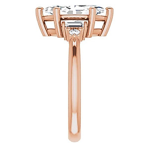 925 Silver, 10K/14K/18K Solid Gold Moissanite Engagement Ring, 1.0 CT Marquise Cut Handmade Solitaire Ring, Diamond Wedding Ring for Women/Her Anniversary Proposes Ring, VVS1 Colorless