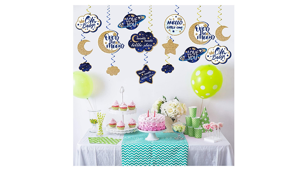 Twinkle Twinkle Little Star Baby Shower Swirls - No-DIY Decor