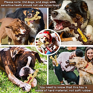 SIHRMIU 2 Pack Dog Chew Toys for Aggressive Chewers,Boredom and Stimulating Best DogToys for Medium/Large Breed,Tough Durable Almost Indestructible Dog Bones for Teeth Cleaning and Training