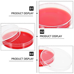 Baluue 10pcs Plastic Petri Dishes, Nutrient Agar Plate Sciences Nutrient Agar Petri Dishes Biological Dish Science Project Kit Supplies for Mushroom Petri Projects Red