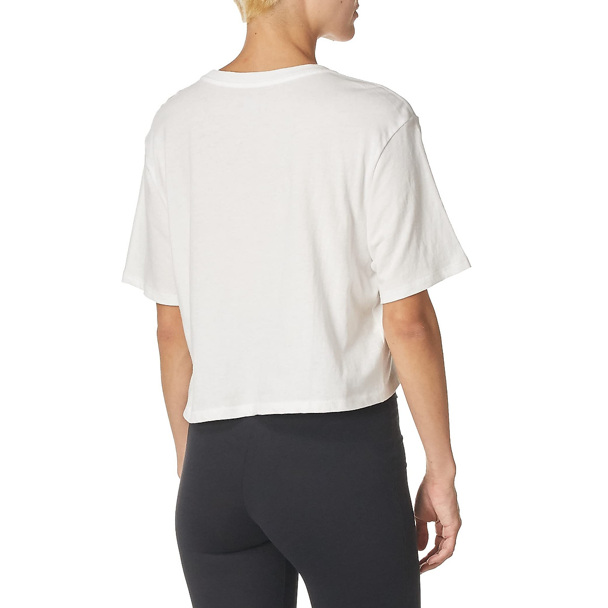 PUMA Women's Essentials+ Cropped Tee, White, XXL