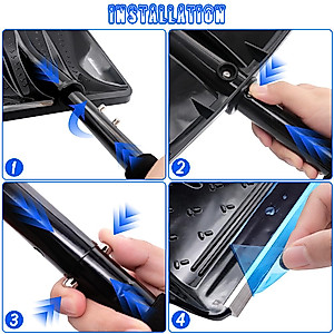 Snow Shovel for Car Driveway, 2024 New Upgrade Snow Shovels for Snow Removal, Lightweight Portable Adjustable Large Capacity Shovel Perfect for Garden, Camping, Snowman Playing and Emergency(Black)