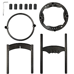 ENOCHROZEY Wood Splitter, Heavy Duty Cast Iron Firewood Kindling Splitter, Portable Manual Log Splitter Firewood Cracker with Double Cutting Wedge