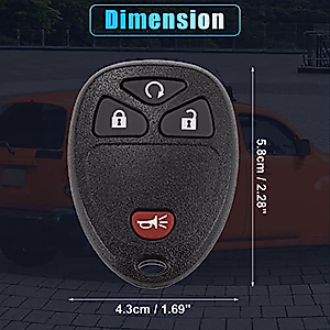 X AUTOHAUX 315MHz KOBGT04A Keyless Entry Remote Car Key Fob for Chevy Uplander 05-08 HHR 06-11 for Pontiac Montana 2005-2006 for Buick Terraza for Saturn Relay 05-07 15114374 4 Buttons