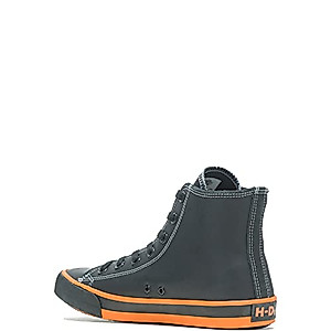 Harley-Davidson Footwear Men's Nathan Vulcanized Sneaker, Black/Orange, 13
