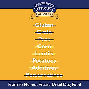 Raw Naturals by Stewart Freeze Dried Dog Food in Resealable Pouch, 12-Ounce, Chicken