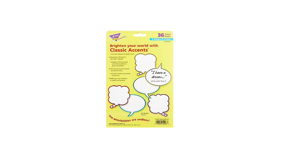 Trend Classic Accents Multicolor Stickers for Classroom & DIY Projects