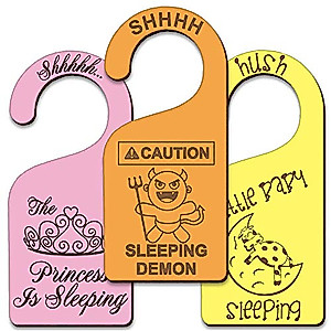 LaserQuick Custom Hanging Door Knob Signs-(Baby Themed)-Celeb City Purple