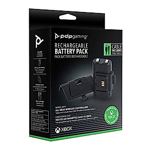 PDP Gaming METAVOLT Rechargeable Battery Pack for Xbox Controllers - Microsoft Licensed Cross-Compatible Xbox Series X|S, Xbox One Accessory, Secure Magnetic Port, LED, 20 Hours of Play Per Charge