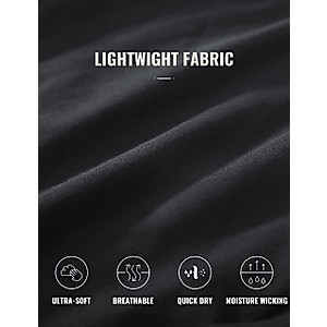 CRZ YOGA Men's Linerless Workout Shorts - 9'' Quick Dry Running Sports Athletic Gym Shorts with Pockets Black Large