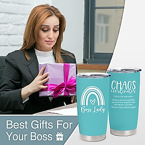 Pewuvos Boss Christmas Gifts for Women, Bosses Lady Gifts for Her, Best Lady Boss Ever Gifts, Female Boss Appreciation Gifts, Funny Boss Lady Gifts, Gift for Boss Lady 20 oz Tumbler