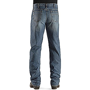 Cinch Men's White Label Relaxed Fit Jean, Medium Stone Wash, 32W x 38L