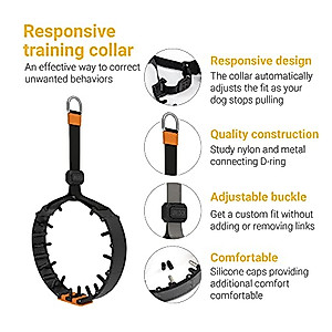 SVD.PET Dog Collar for No-Pull Training, Quick-Release Buckle Adjustable Collar for Small Medium Large Dogs (Medium Size)