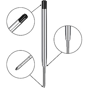 MengRan 3.9'' Parker Compatible Ballpoint Pen Refills, Medium Point, Metal G2 Pen Refill, Black Ink Pen Refills,Pack of (20)