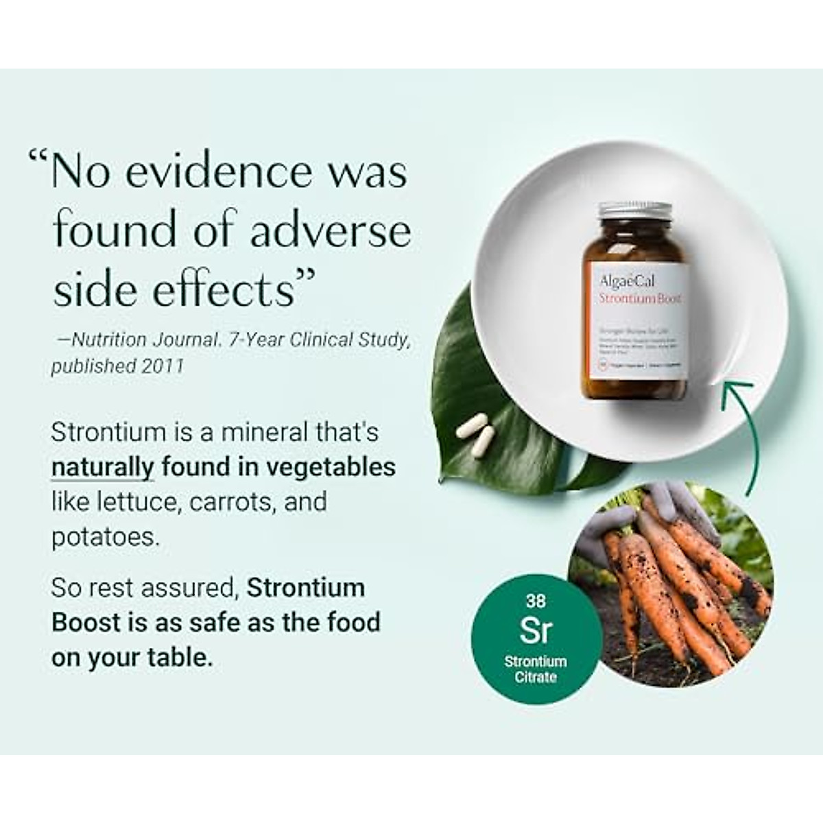 AlgaeCal Strontium Boost - Clinically Supported Strontium Citrate 680 mg Capsules Bone Strength Supplement - Pair with AlgaeCal Plus to Increase Bone Density in Just 6 Months, 3 Month Supply