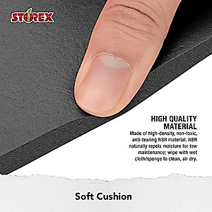 Storex Wiggle Stool – Active Flexible Seating for Classroom and Home Study, Adjustable 12-18 Inch Height, Black (00300A01C)