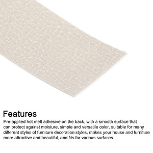 uxcell Edge Banding, 1-5/8 inch x 24.6ft Pre-Glued Wood Veneer Edging Iron-on Flexible Edge Banding for Cabinet Repair Furniture Restoration, Oak