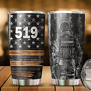 Personalized Police Tumbler Correction Officer Custom Name and Number Thin Silver Line Sheriff Police Officer Suit Tumbler Cup with Lid, Double Wall Vacuum 20 Oz Stainless Tumbler TB5