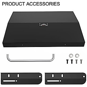 Upgrade Hinged Lid with Thermometer for Blackstone 28 Inch Griddle 1517 1605 1853, Griddle Grill Hard Cover Flat Top Lid Compatible with 28" Blackstone Griddle Lid & 28 inch Blackstone Griddle Cover