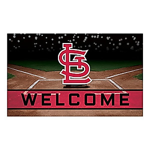 FANMATS 21934 Team Color Crumb Rubber St. Louis Cardinals Door Mat, 1 Pack