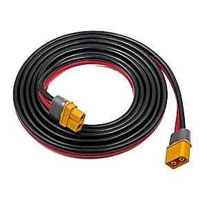 ZkeeShop XT60 Extension Cable 12AWG XT60 Female to Male Connector Adapter Compatible for Power Station Solar Panel RC Battery (6FT)