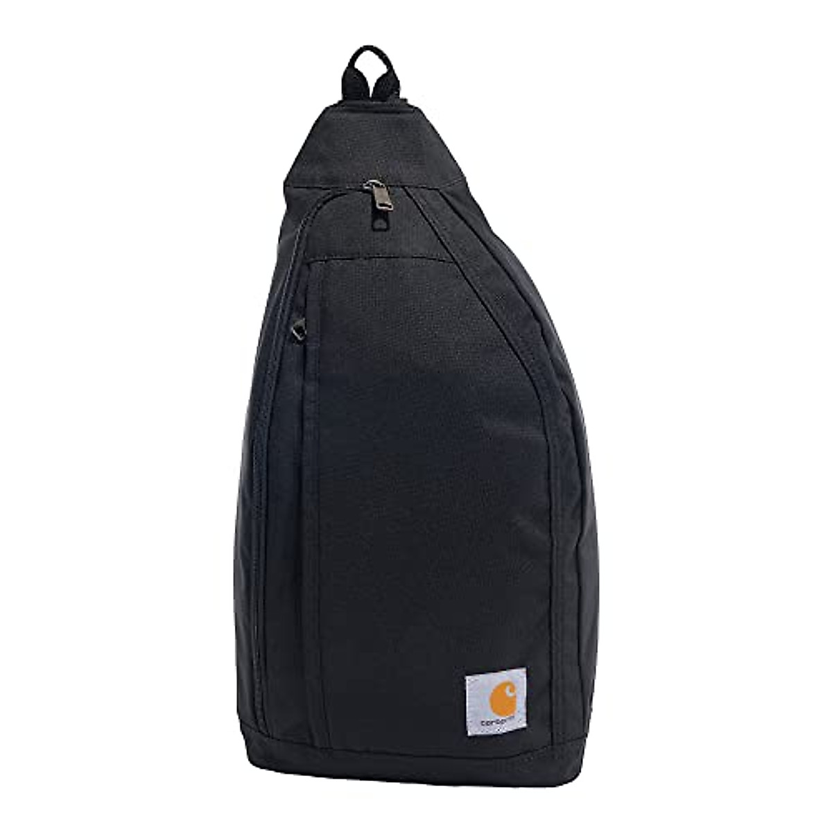 Carhartt Mono Sling Backpack, Unisex Crossbody Bag for Travel and Hiking, Black & Women's Rugged Canvas Wallets, Available in Multiple Styles & Colors, Nylon Duck Lay-Flat Clutch (Black), One Size