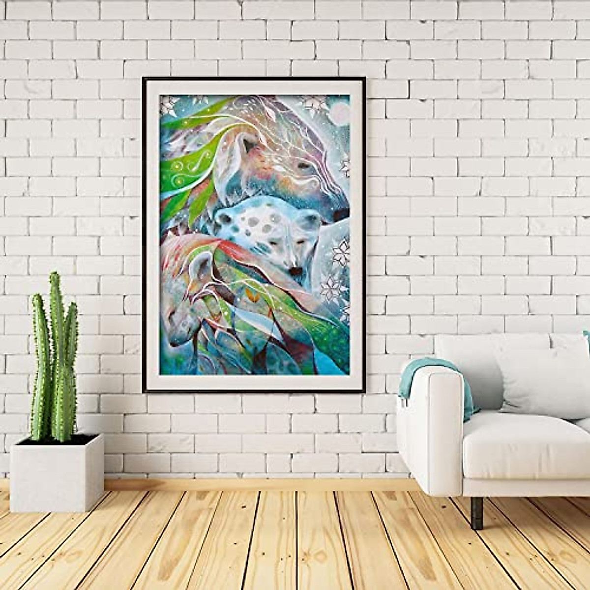 ICECHEN Art Leopard Diamond Painting Kits - 5D Diamond Art Kits Full Drill Diamond Painting Kits for Adults Kids Beginner, Diamonds Dots Arts and Crafts for Adults HomeWall Decor 12X16 inch