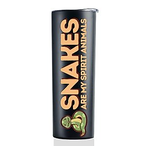 Onebttl Snake Gifts, Snakes Gifts for Women, Girl, Stainless Steel Skinny Tumbler 20oz - Snakes Are My Spirit Animals