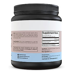 Activated Charcoal Powder only from USA Hardwood Trees. All Natural. Whitens Teeth, Rejuvenates Skin and Hair, Supports Better Digestion. Free Scoop Included. 12 oz.