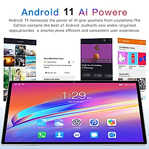 GOWENIC 10 Inch Tablet, Android 11 Tablet Octa Core 8G RAM 128G ROM, WiFi 2.4G 5G Dual Band 13MP Camera 7000mAh Battery 1200x1920 FHD IPS Large Screen