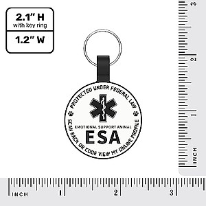 MYLUCKYTAG QR Code ESA Emotional Support Dog ID Tag - Pet Online Profile - Scan QR Receive Instant Pet Location Alert Email
