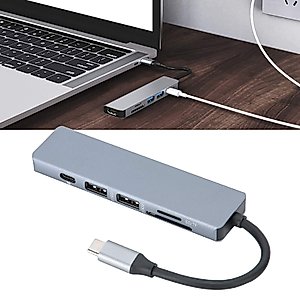 Omabeta Docking Station Adapter Type‑C Hub Adapter USB Type‑C Docking Station Adapter Compact Computer for Travel Home